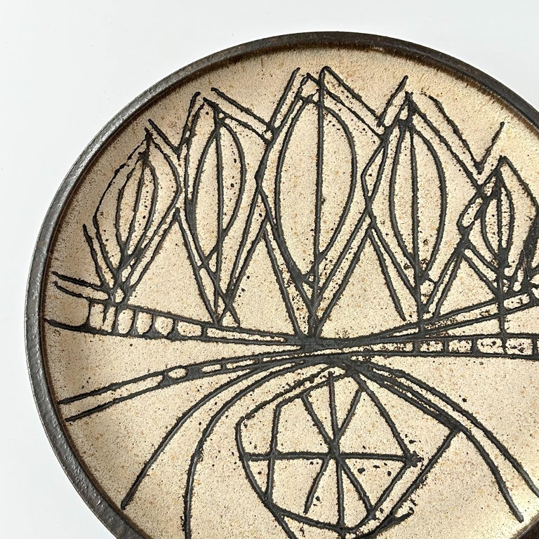 Clyde Burt Large Ceramic Charger / Plate For Sale at 1stDibs