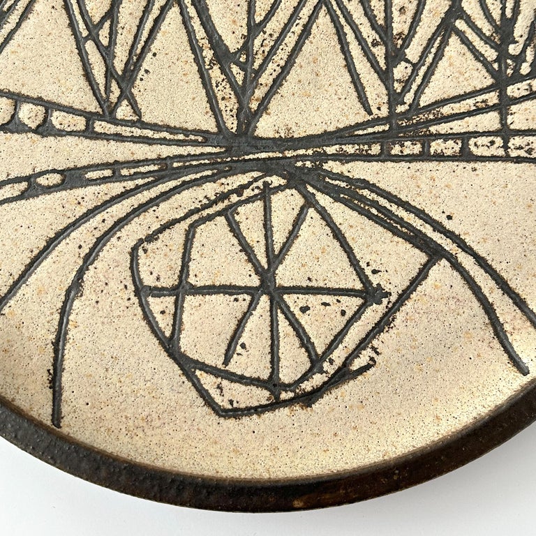 Clyde Burt Large Ceramic Charger / Plate For Sale at 1stDibs