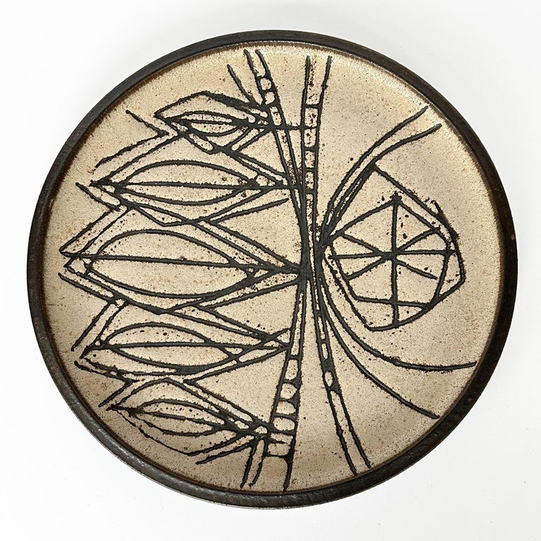 Clyde Burt Large Ceramic Charger / Plate For Sale at 1stDibs