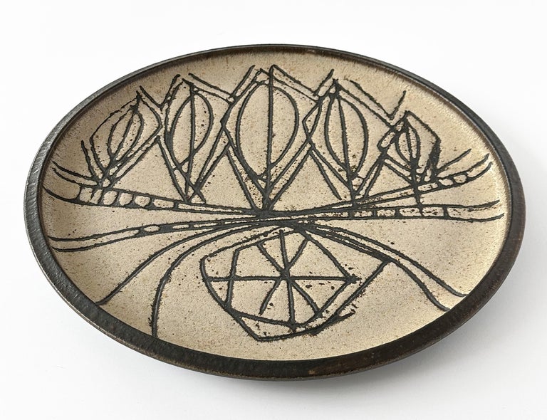 Clyde Burt Large Ceramic Charger / Plate For Sale at 1stDibs