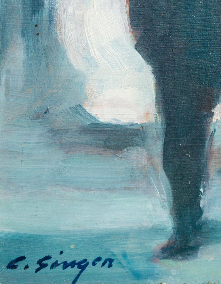 Clyde Singer - American Street Scene Signed by Clyde Singer For Sale at ...