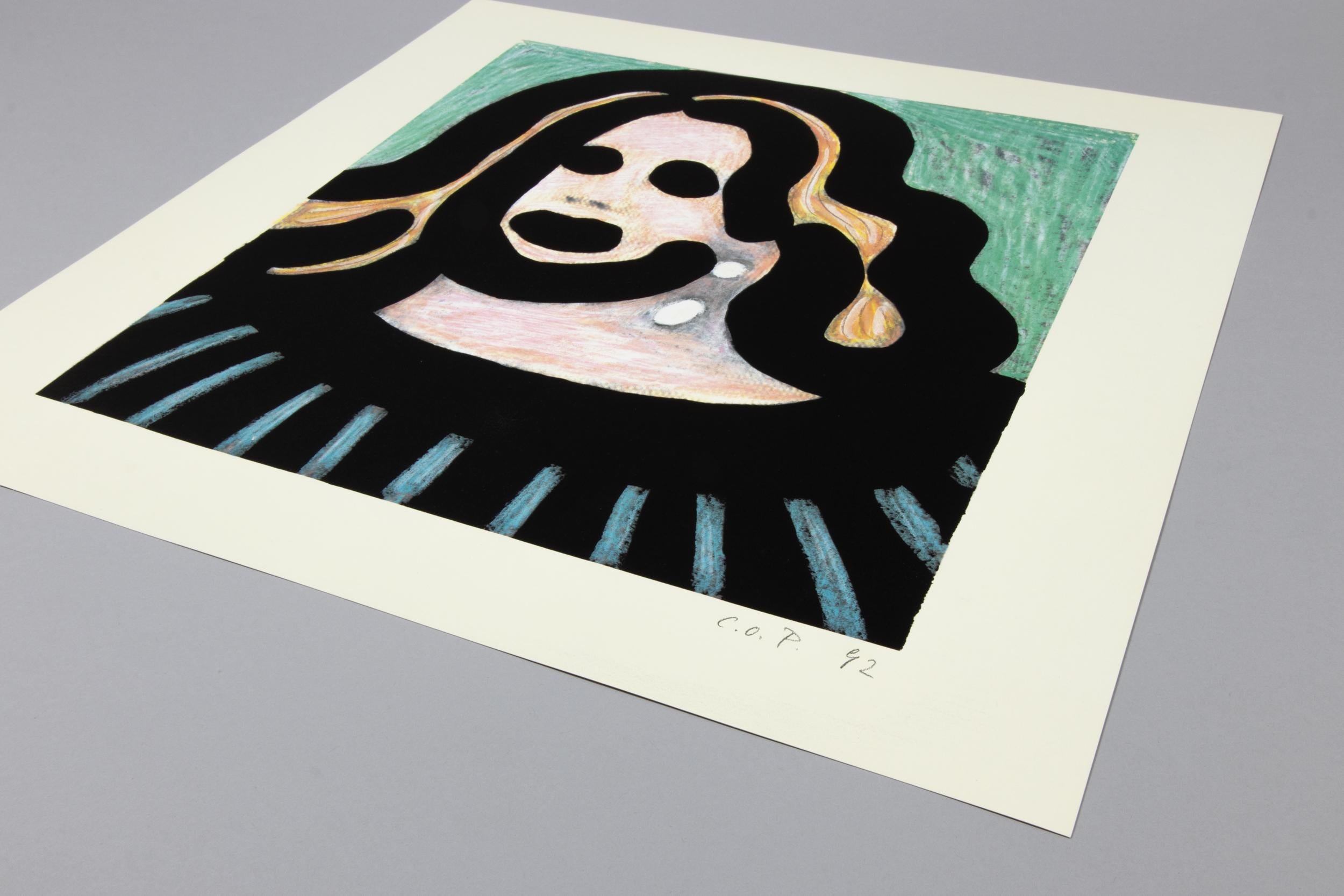 C.O. Paeffgen - C.O. Paeffgen, Jeanne Moreau - Signed Print, 1992, Pop ...