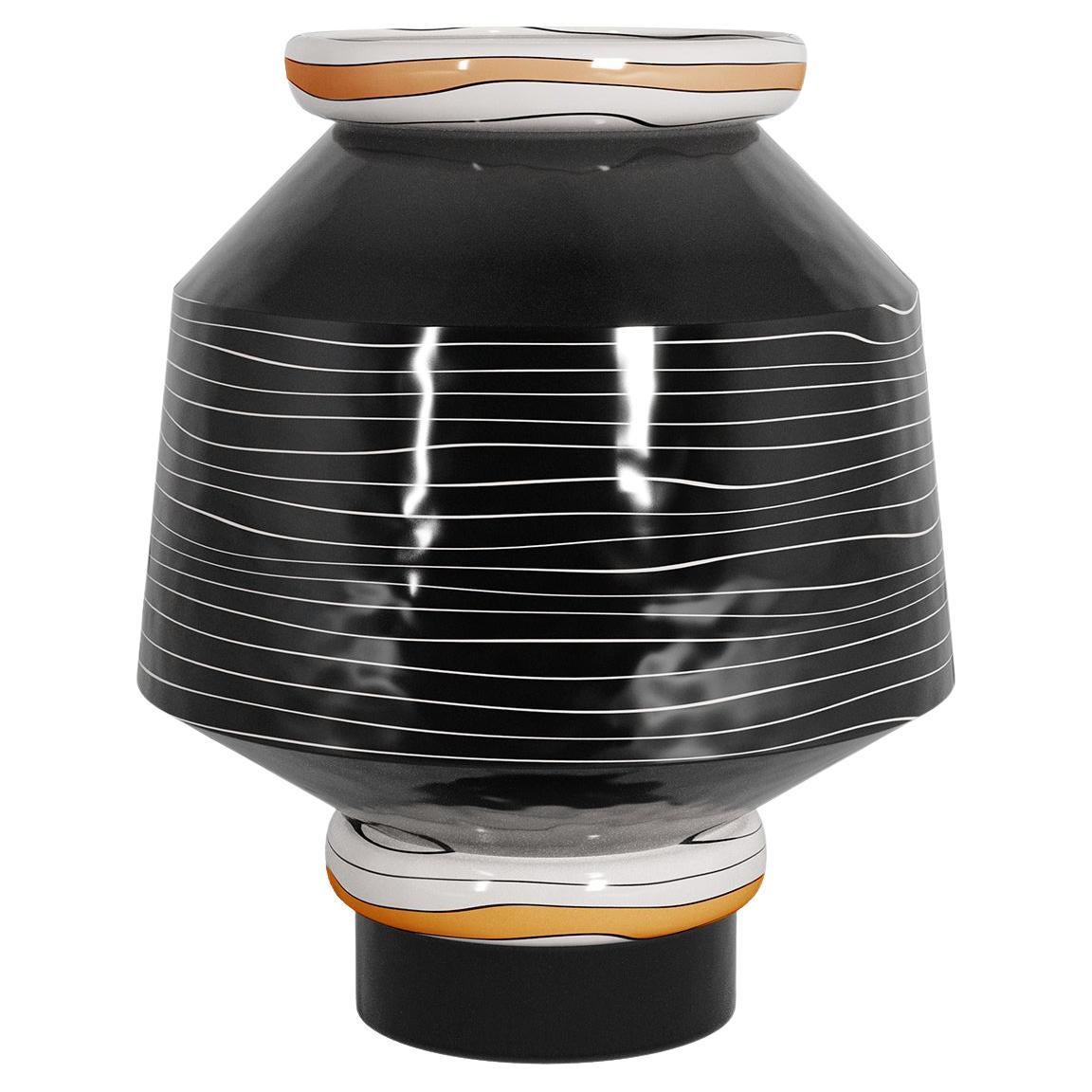 Blue Bubble Design on White Tall Ceramic Vase, Netherlands ...