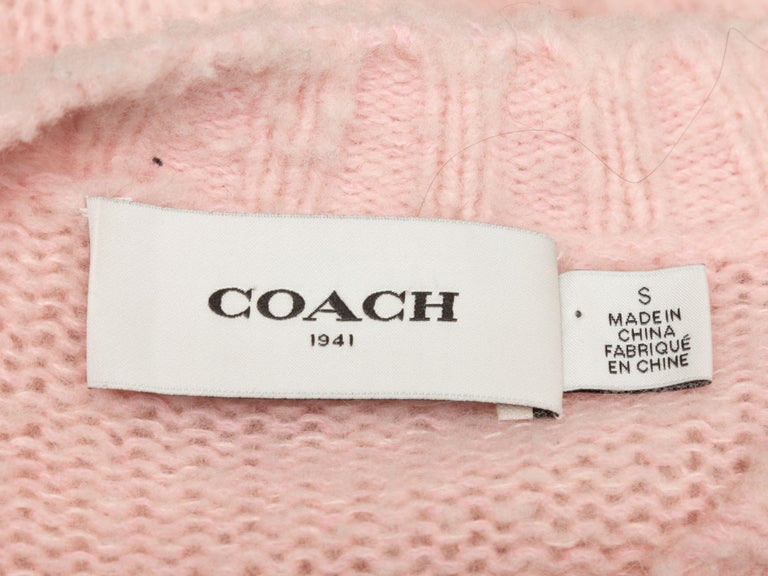 Coach 1941 Light Pink and Multicolor Wool Dinosaur Sweater For Sale at ...