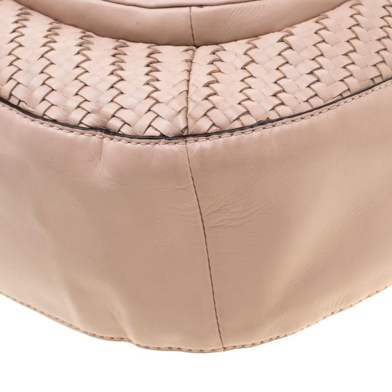 Coach Beige Leather and Woven Detail Kristin Shoulder Bag For Sale at ...