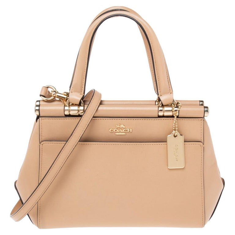Coach Beige Leather Grace 20 Satchel at 1stDibs | coach grace bag