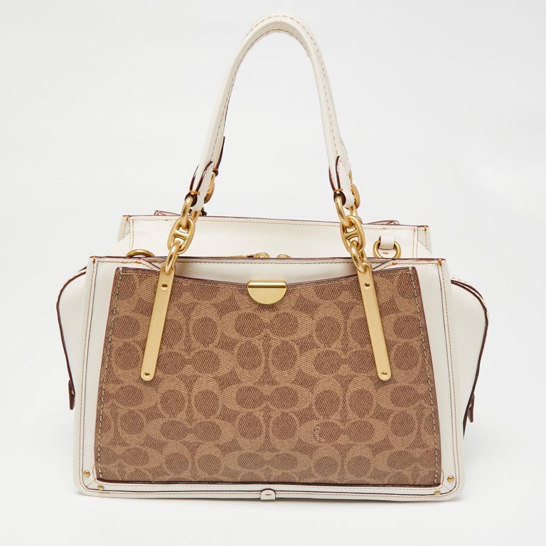 Coach Beige/Off White Signature Coated Canvas and Leather Dreamer ...