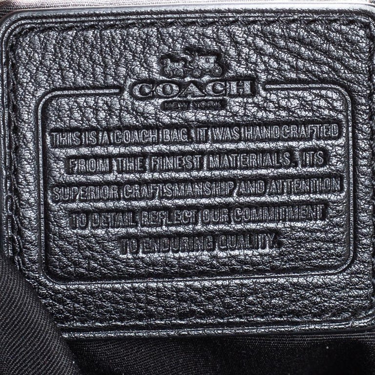 Coach Black Leather Edie Shoulder Bag For Sale at 1stDibs