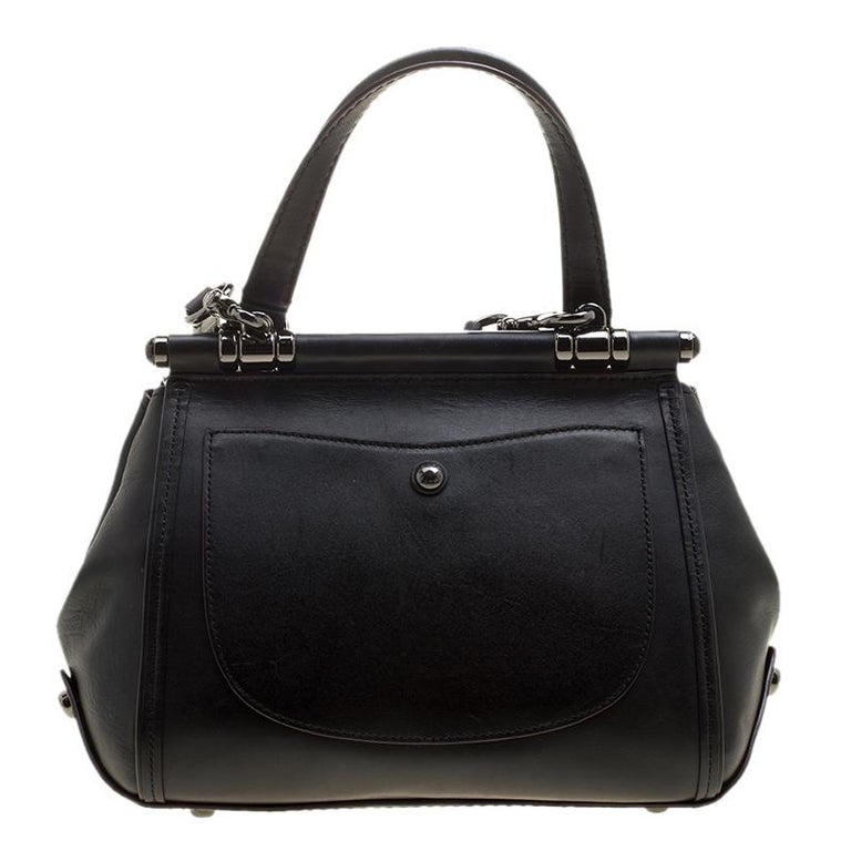Coach Black Leather Flower Applique Grace Bag at 1stDibs | bonnie cashin