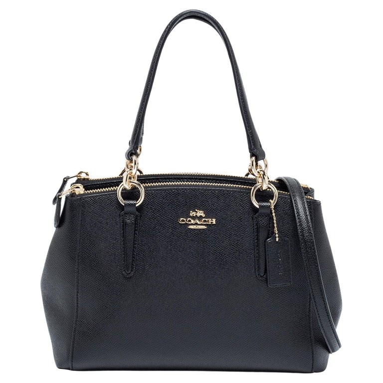 Coach Black Leather Mini Christie Carryall Satchel at 1stDibs