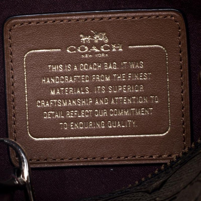 Coach Black/Maroon Patent Leather Sierra Satchel For Sale at 1stDibs