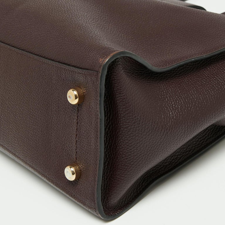 Coach Burgundy Leather Turnlock Charlie Carryall Tote For Sale at 1stDibs