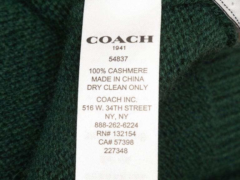 Coach Dark Green and Multicolor 1941 Cashmere Space Shuttle Sweater For ...