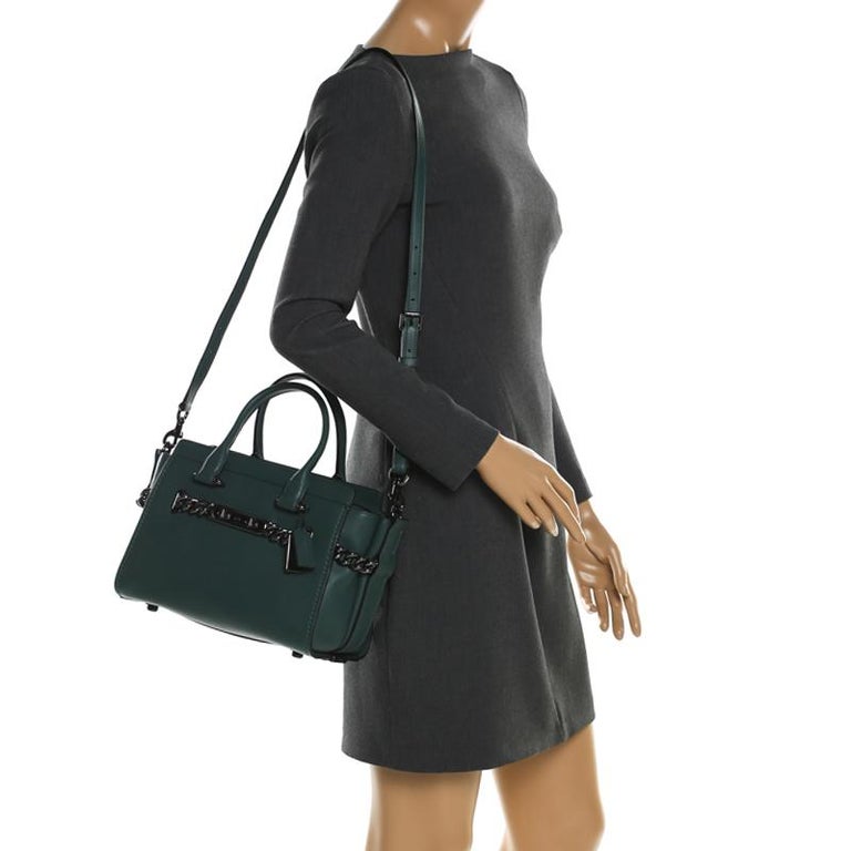 Coach Deep Green Leather Swagger 27 Satchel For Sale at 1stDibs | green ...