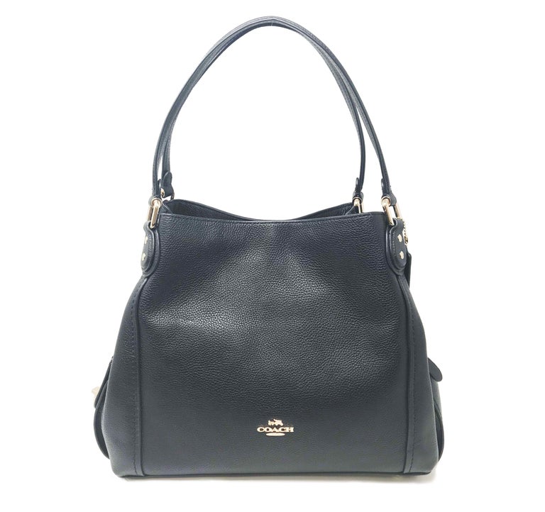 Coach Edie Shoulder Bag 31 57125 Pebble Black Ladies Shoulder Bag at ...