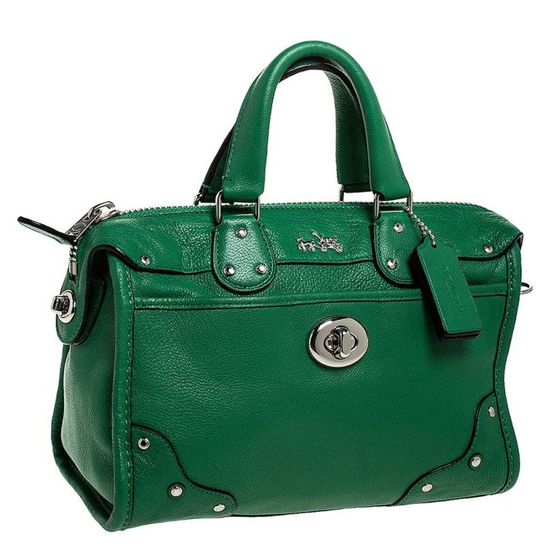 Coach Green Leather Mini Rhyder 33 Satchel For Sale at 1stDibs ...