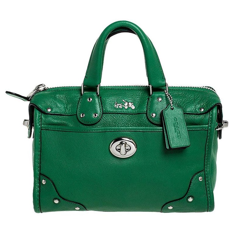 Coach Green Leather Mini Rhyder 33 Satchel For Sale at 1stDibs ...