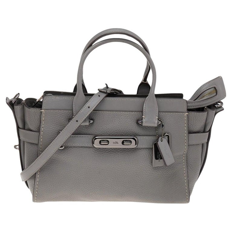 Coach Grey Leather Swagger 27 Carryall Satchel at 1stDibs