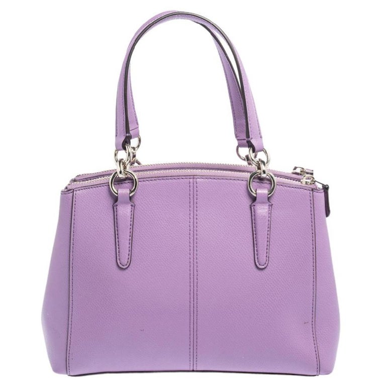 Coach Lilac Leather Mini Christie Carryall Satchel For Sale at 1stDibs ...