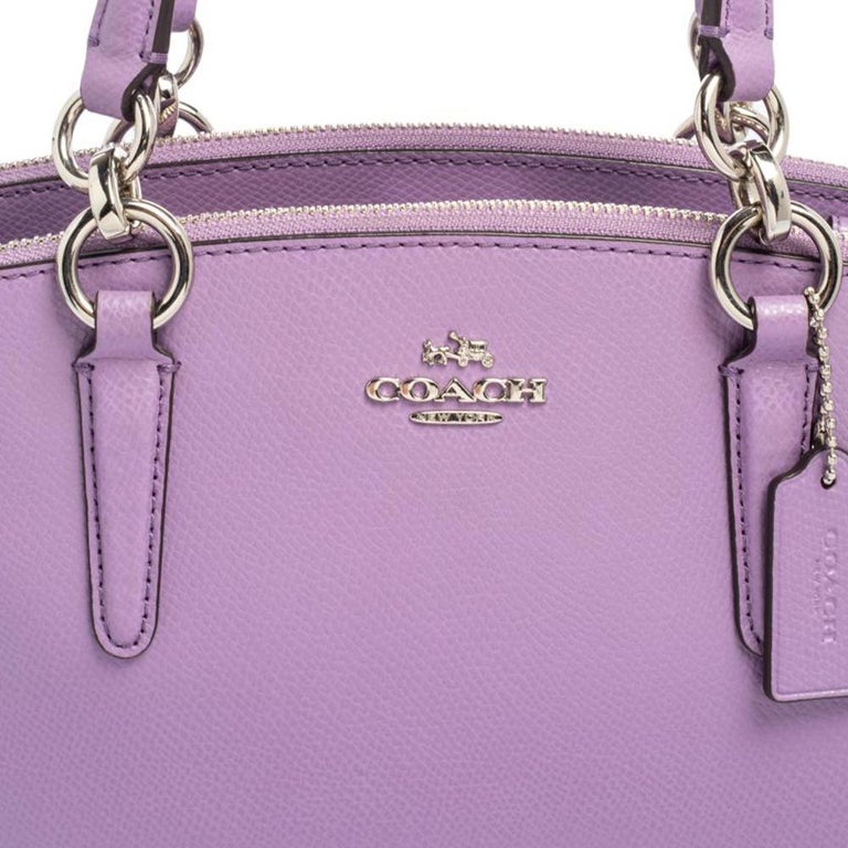 Coach Lilac Leather Mini Christie Carryall Satchel For Sale at 1stDibs ...