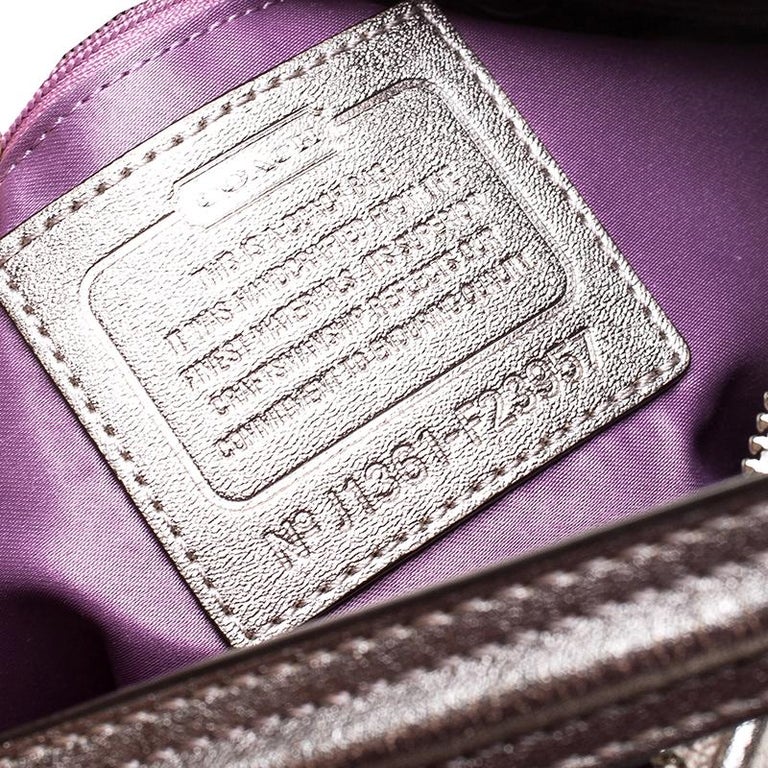 Coach Lilac Signature Canvas and Leather Hobo For Sale at 1stDibs