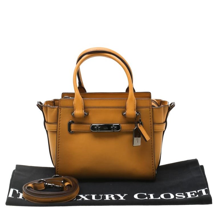 Coach Mustard Leather Swagger 20 Tote For Sale at 1stDibs