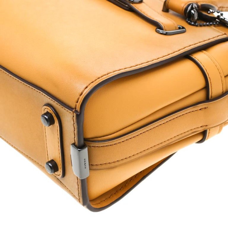 Coach Mustard Leather Swagger 20 Tote For Sale at 1stDibs