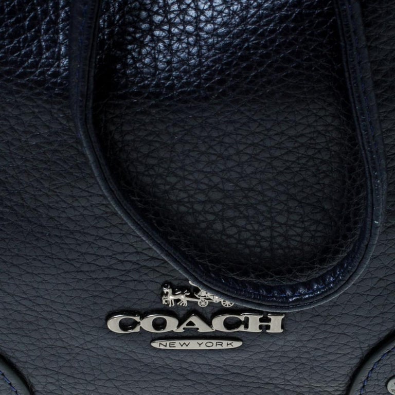Coach Navy Blue Leather Drawstring Bucket Bag For Sale at 1stDibs ...
