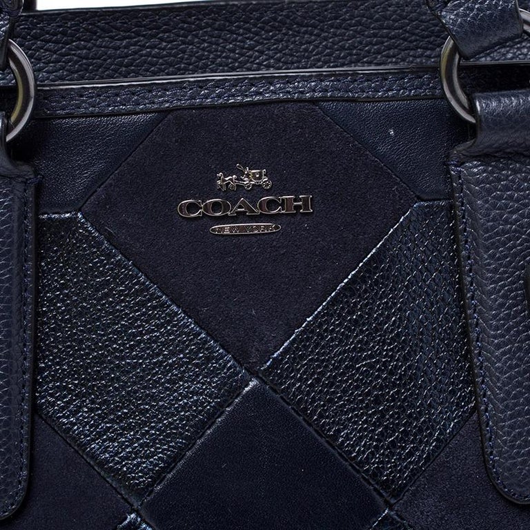 Coach Navy Patchwork Leather Mini Crossbody Bag at 1stDibs | coach ...