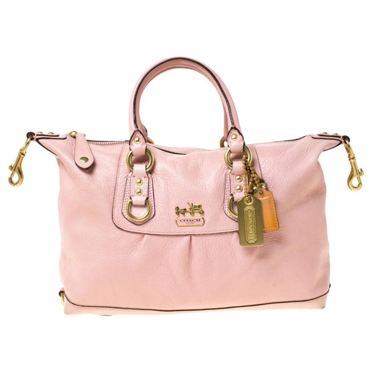 Coach Pastel Pink Leather Madison Sabrina Satchel For Sale at 1stDibs