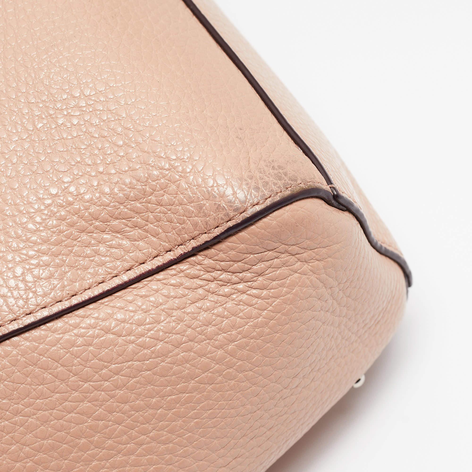 Coach Peach Leather Small Kelsey Satchel For Sale at 1stDibs