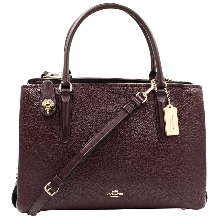Coach Pebbled Brooklyn 28 Carryall Womens Handbag 56839 at 1stDibs