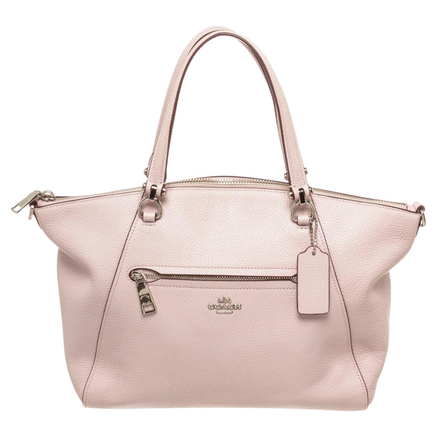 Coach Pink Leather Prairie Tote Bag with material leather For Sale at ...