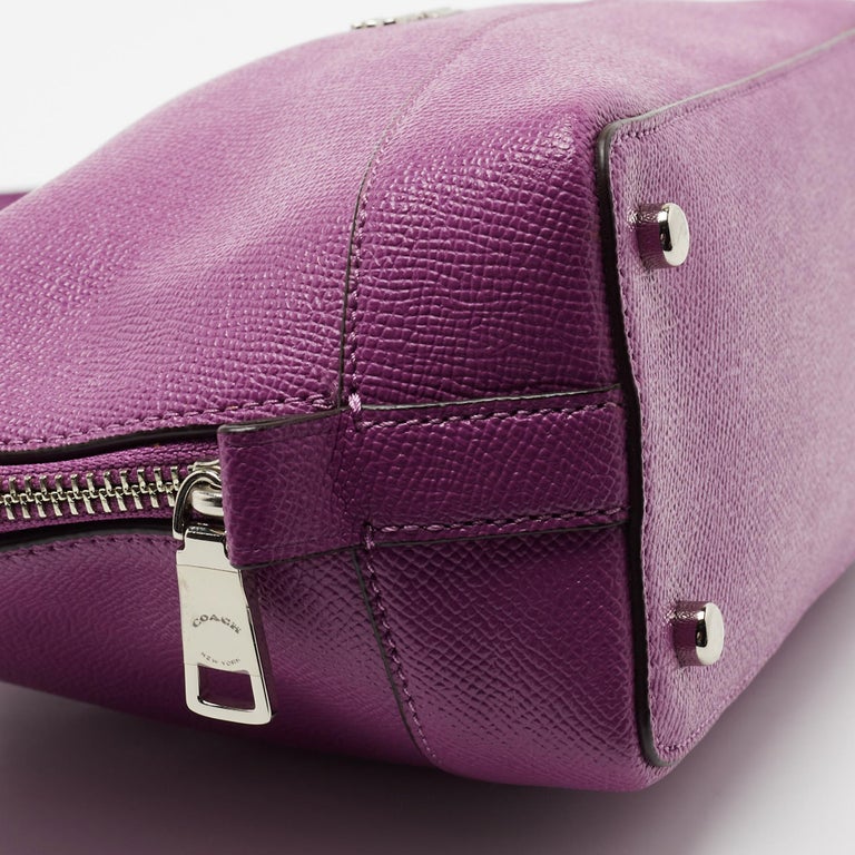 Coach Purple Leather Mini Sierra Satchel For Sale at 1stDibs