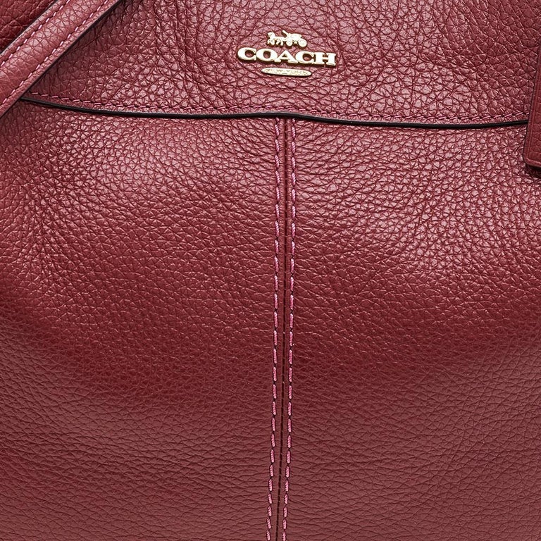 Coach Red Leather Small Lexy Tote at 1stDibs