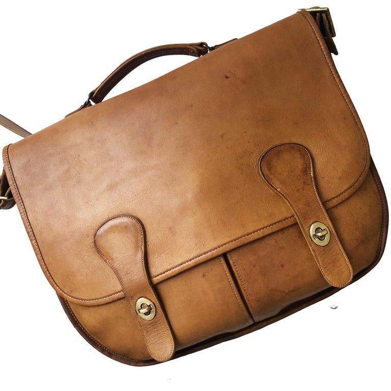 Coach Swag Bag Bonnie Cashin Large Leather Messenger Vintage 60s NYC ...