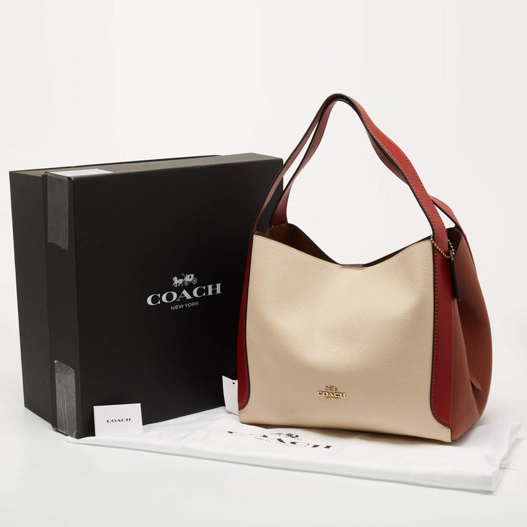 Coach Tri Colour Leather Hadley Hobo For Sale at 1stDibs