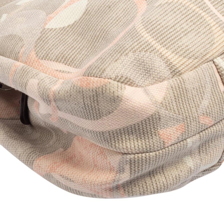 Coach Tri Color Signature Fabric and Leather Hobo at 1stDibs