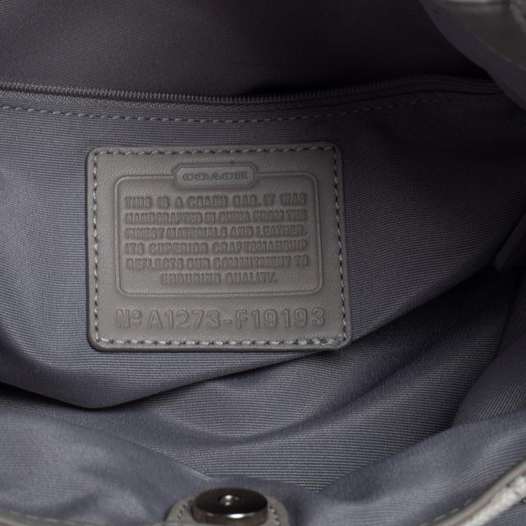 Coach Tri Color Signature Fabric and Leather Hobo at 1stDibs