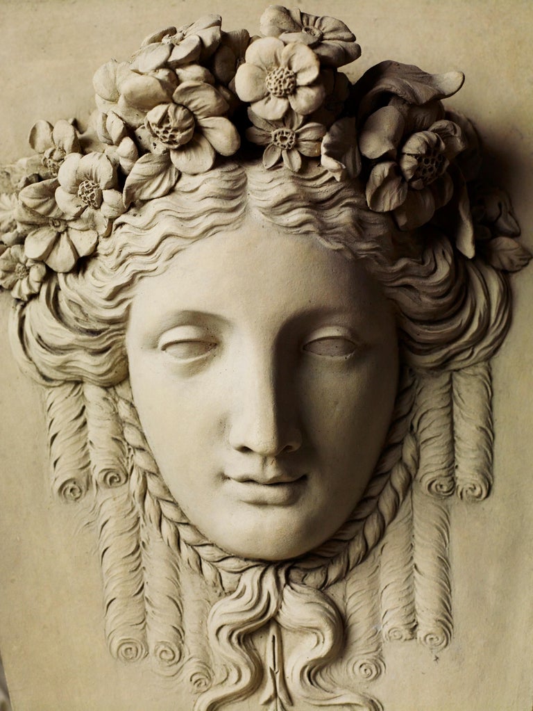 Coade - 'Coade' Stone Decorative Keystone Female Head Flora in ...