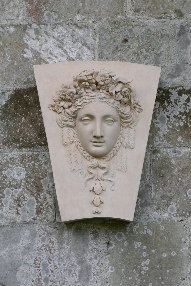 Coade - 'Coade' Stone Decorative Keystone Female Head Flora in ...