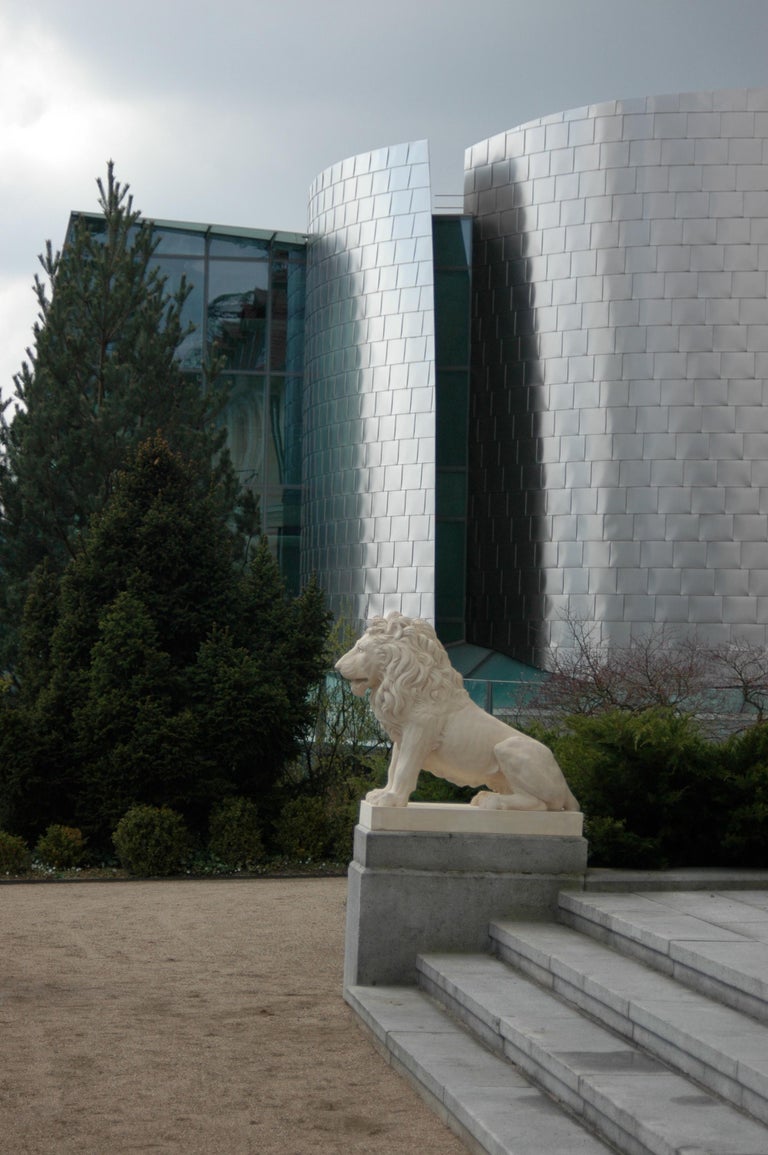 Coade - 'Coade' Stone Outdoor Seated Frankfurt Lion in Classical Style ...