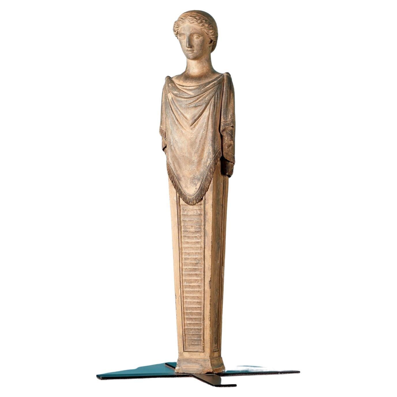 Coade Stone Mounted Caryatid Sculpture For Sale at 1stDibs