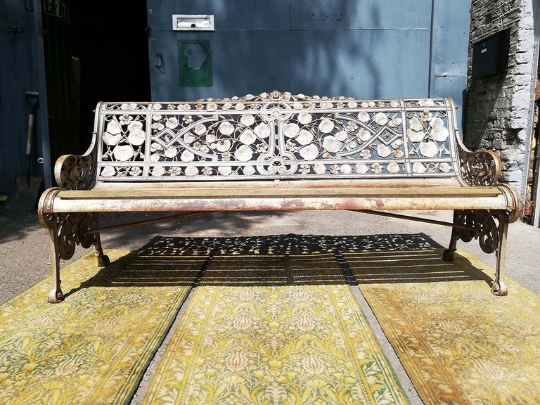 Coalbrookdale Aesthetic Movement Cast Iron Garden Bench, circa 1866 at ...