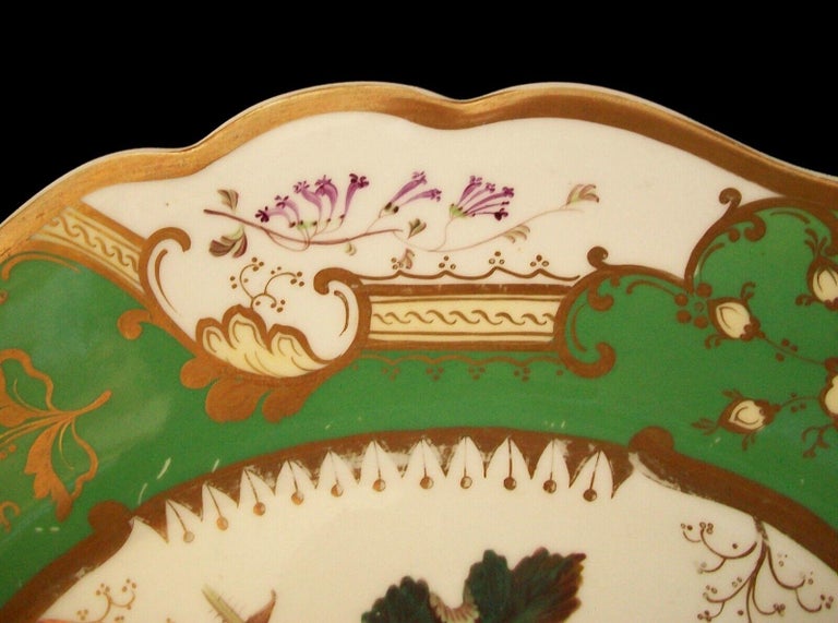 COALPORT, 'Geranium', Antique Botanical Serving Platter, U.K., Circa ...