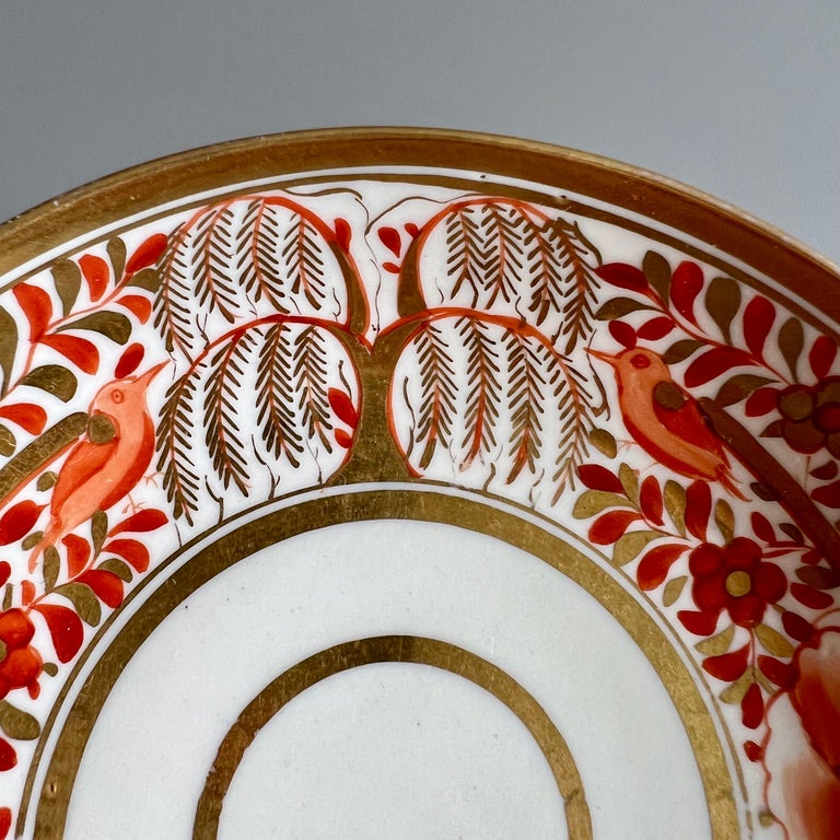 Coalport Thomas Rose Teacup, Red Orange Peonies Willow and Birds ...