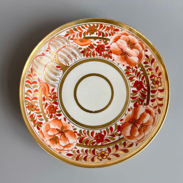 Coalport Thomas Rose Teacup, Red Orange Peonies Willow and Birds ...