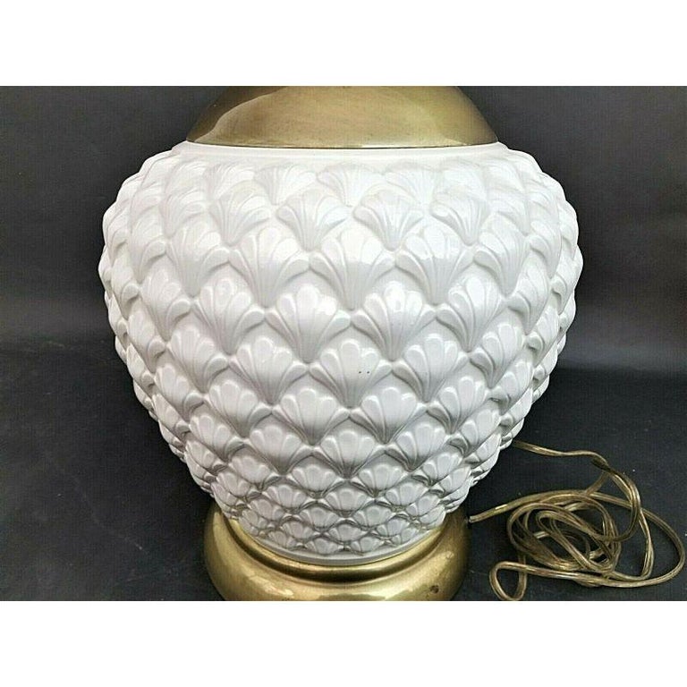 Coastal Frederick Cooper Beehive Ceramic Table Lamp For Sale at 1stDibs