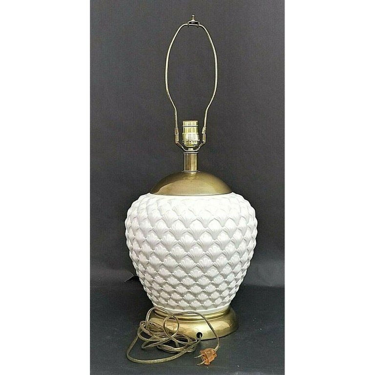 Coastal Frederick Cooper Beehive Ceramic Table Lamp For Sale at 1stDibs