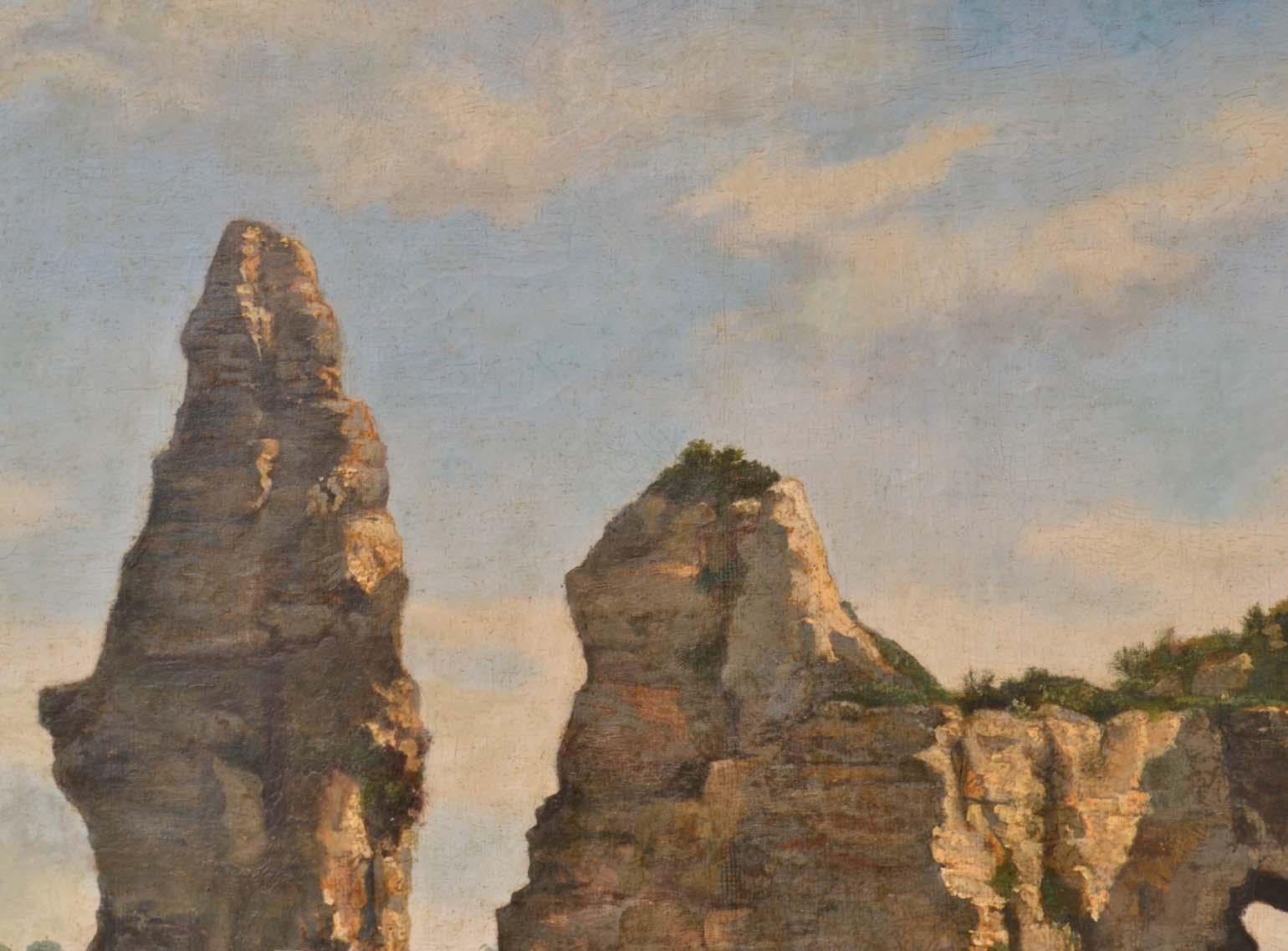 Coastal Landscape Oil Painting by French Artist Victor Goulard, 1870s ...
